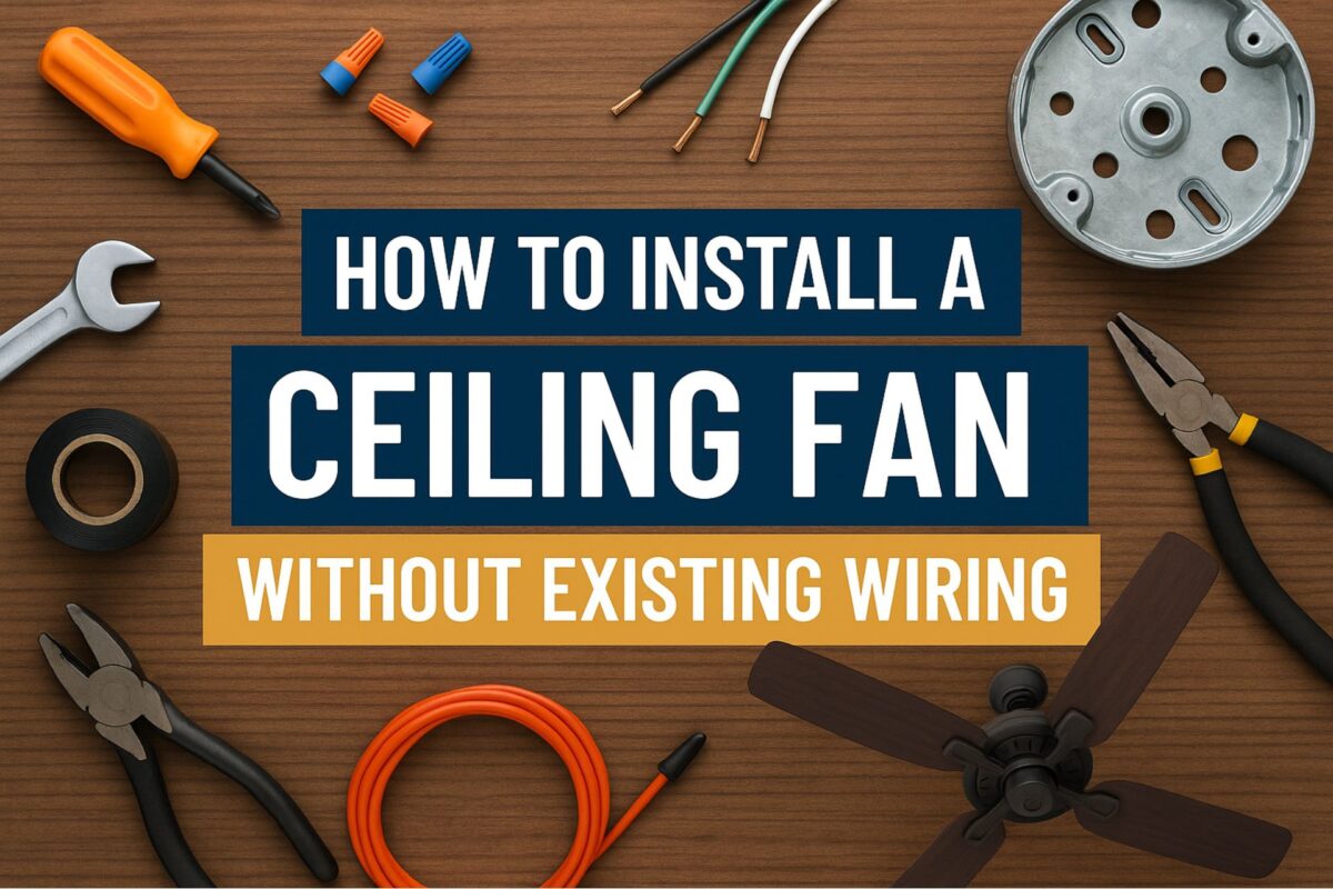 How to Install a Ceiling Fan Without Existing Wiring